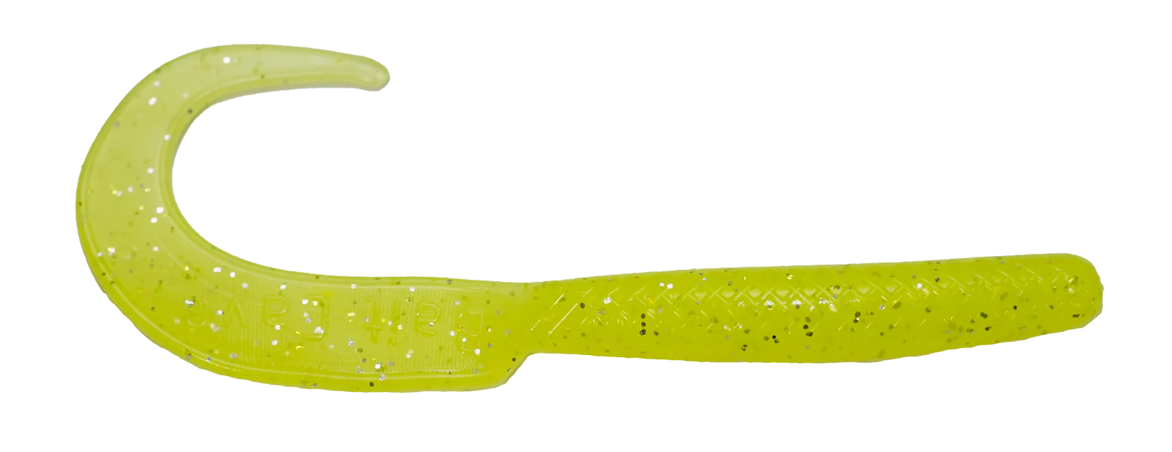 Bait Cave Customs Saber Tail 4” (chartreuse & white) – Hooks N’ Heifers